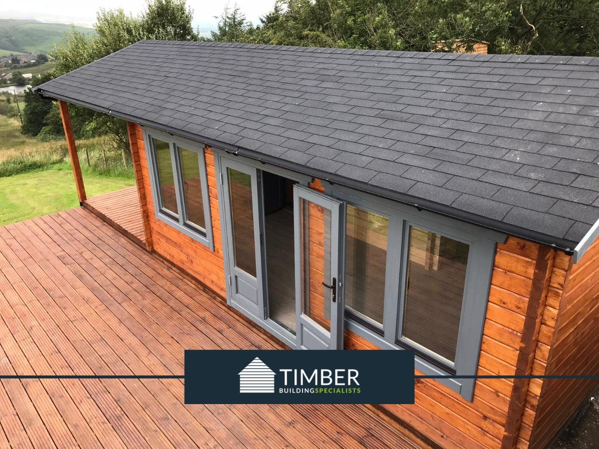 Designing a Bespoke Log Cabin with a Hot Tub and Bar Area | Timber ...