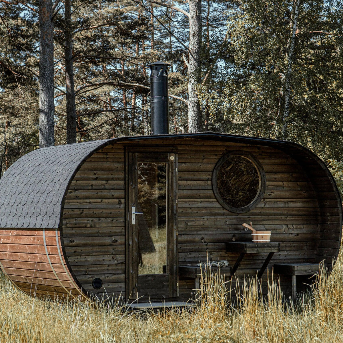 Sauna Oval Log Cabins | Timber Building Specialists