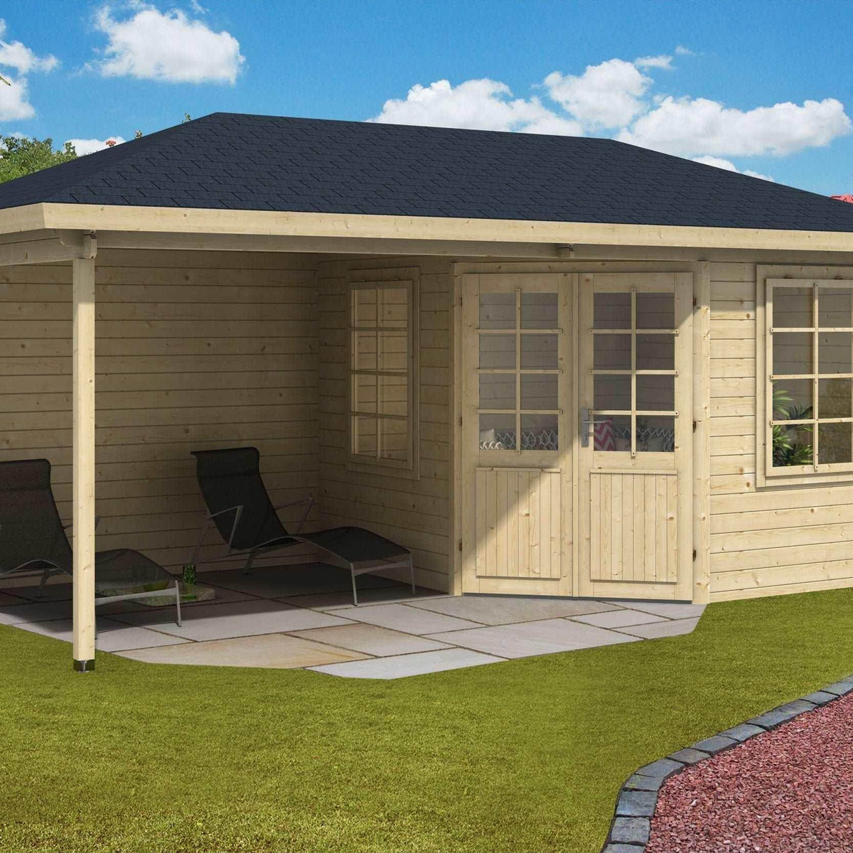 CATANIA 5.8x3.0m Log Cabin | Timber Building Specialists
