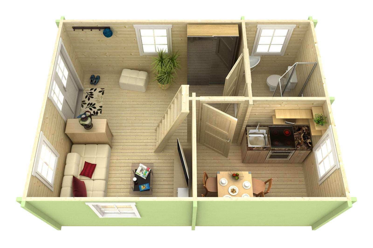 Mezzanine Log Cabins | Log Cabins with Mezzanine | Timber Building ...