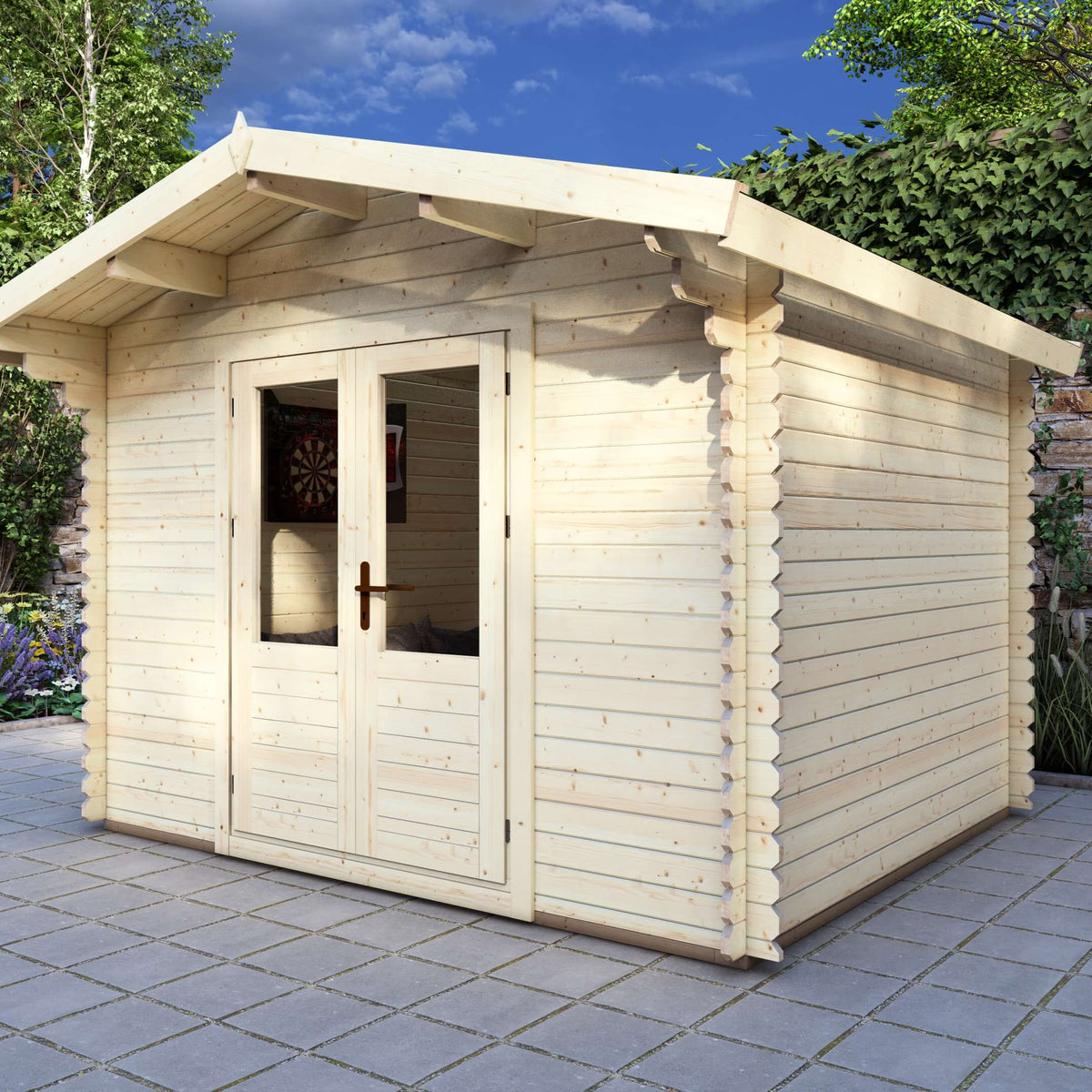 Holly 3.2x2.6m Log Cabin in 44mm Logs | Timber Building Specialists