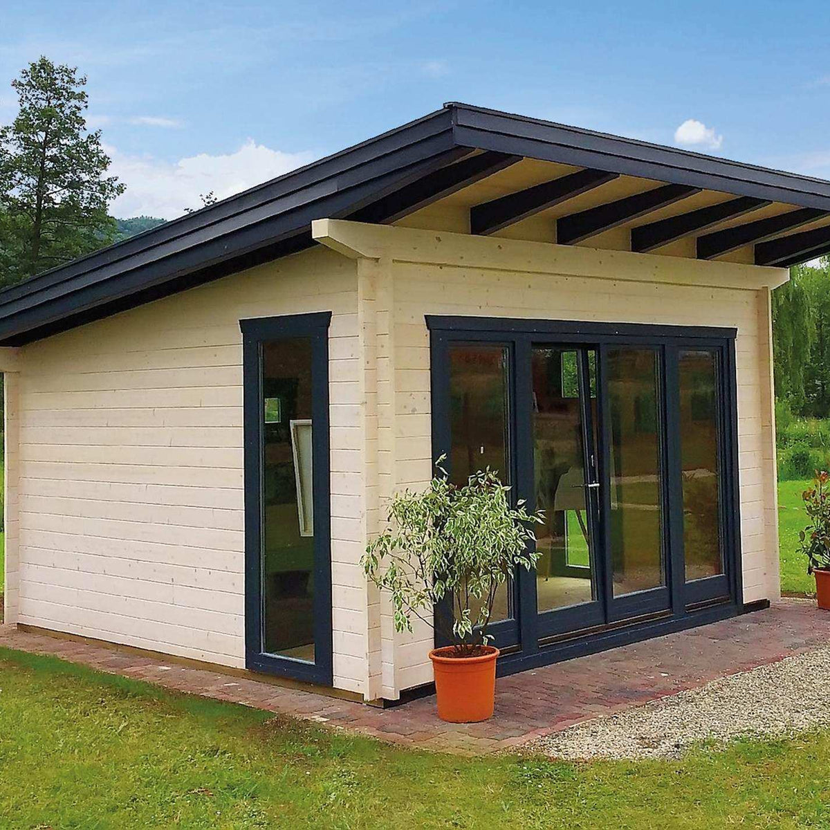 Monaco Log Cabin | 4.3x4.3m | Timber Building Specialists