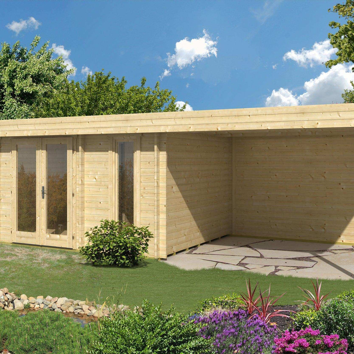 ORIENTAL-5+ 4.7x3.2m Log Cabin | Timber Building Specialists