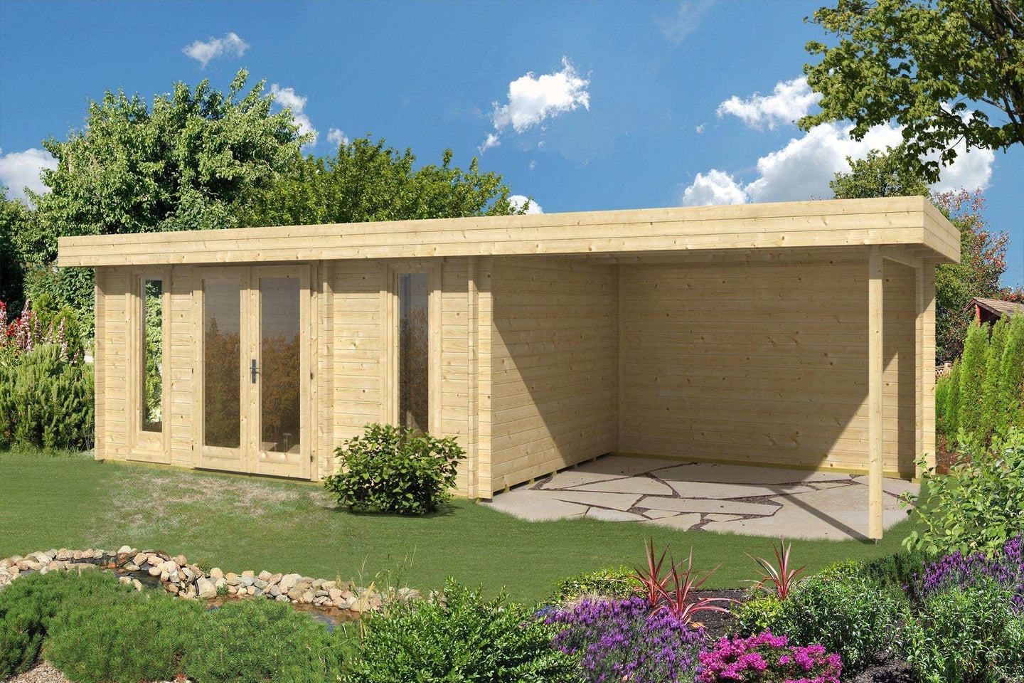 ORIENTAL-5+ 4.7x3.2m Log Cabin | Timber Building Specialists