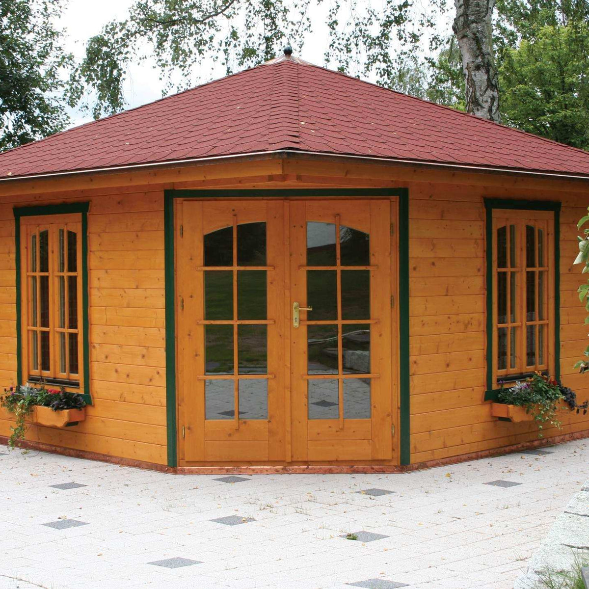 Panta 5 Corner Log Cabin | 4.0x4.0m | Timber Building Specialists