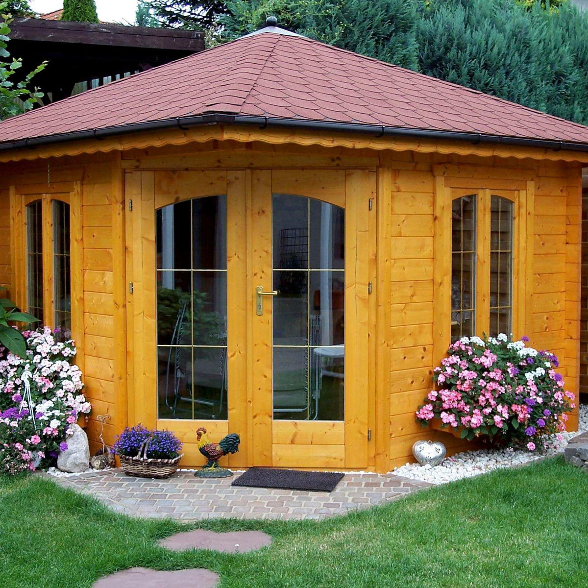 Panta 6 Corner Log Cabin | 3.0x3.0m | Timber Building Specialists