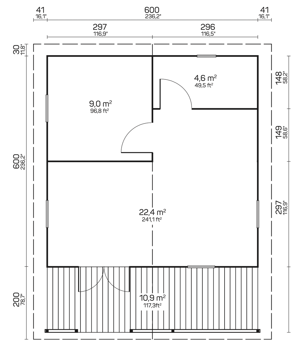 PETRA 6.2x6.2m Log Cabin | Timber Building Specialists