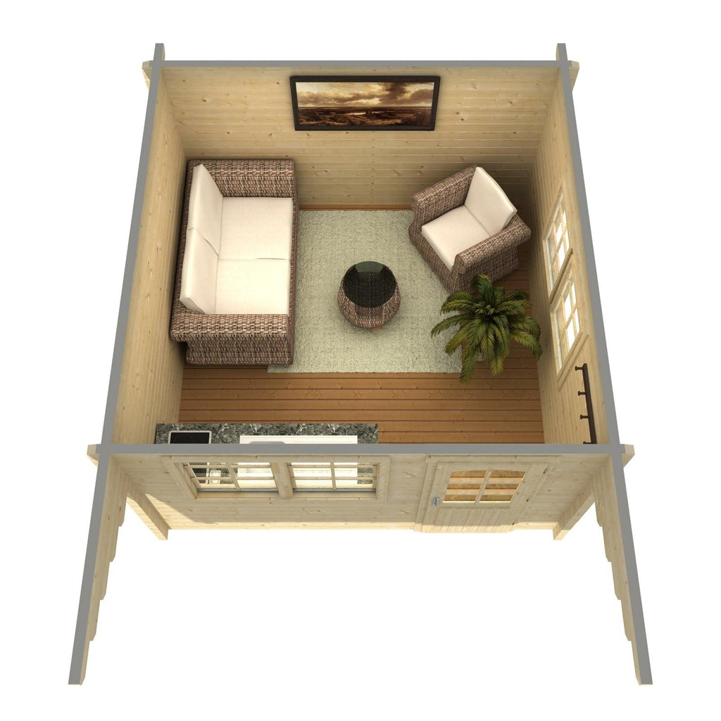 SEVILLA 3.8x3.8m Log Cabin | Timber Building Specialists